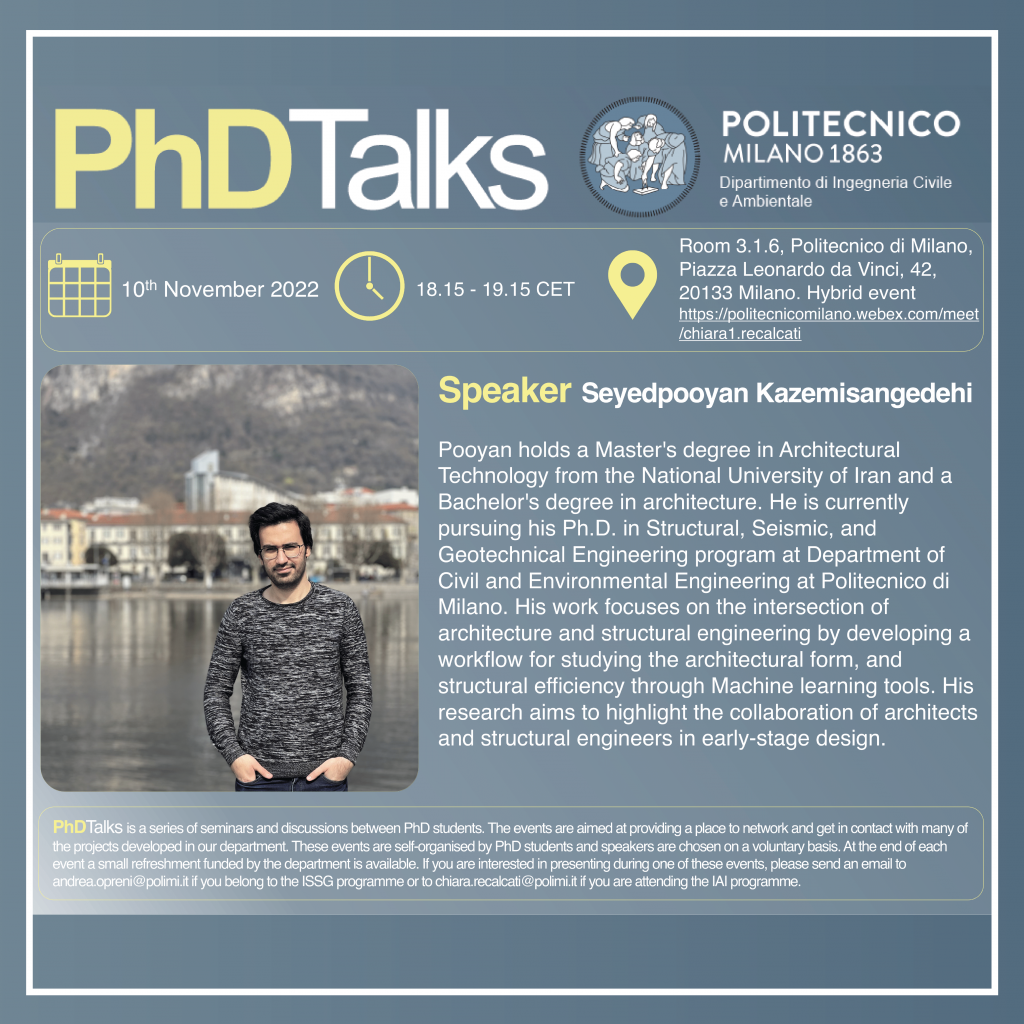PhDTalks | Linking Architectural Form and Structural Efficiency of Tall Buildings using Machine ...