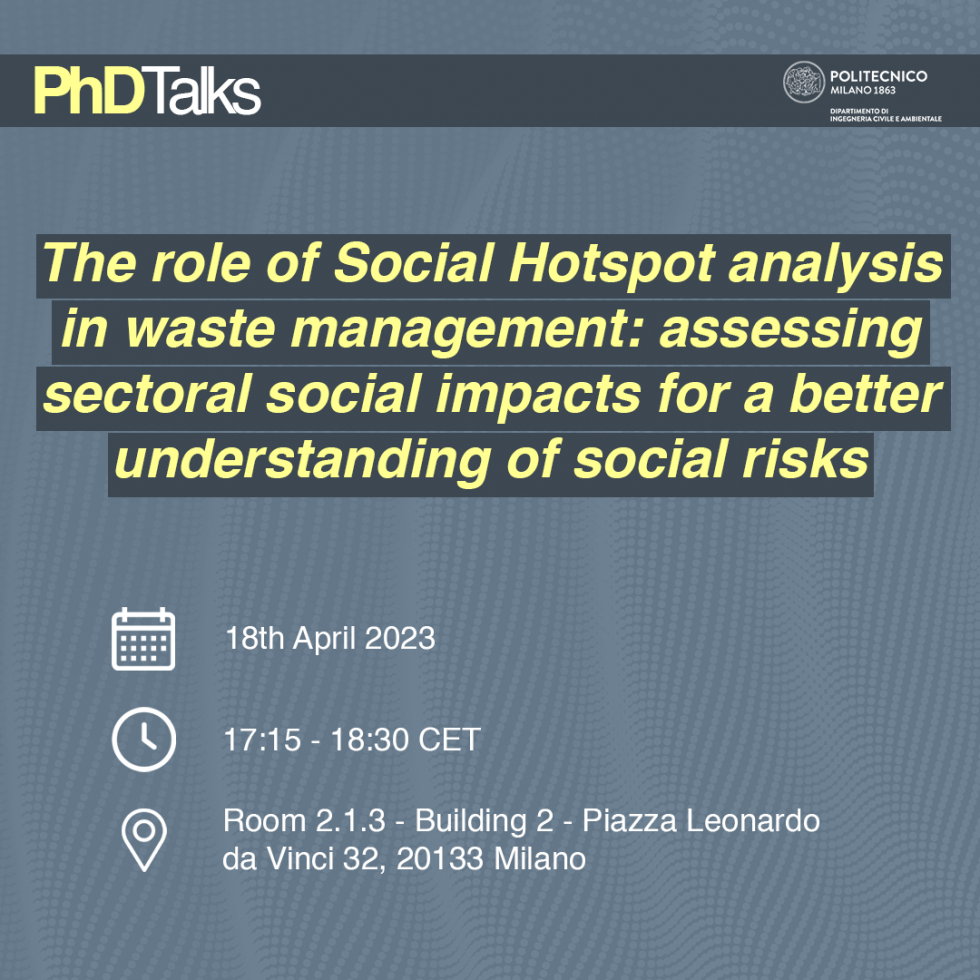 The role of Social Hotspot analysis in waste management: assessing ...