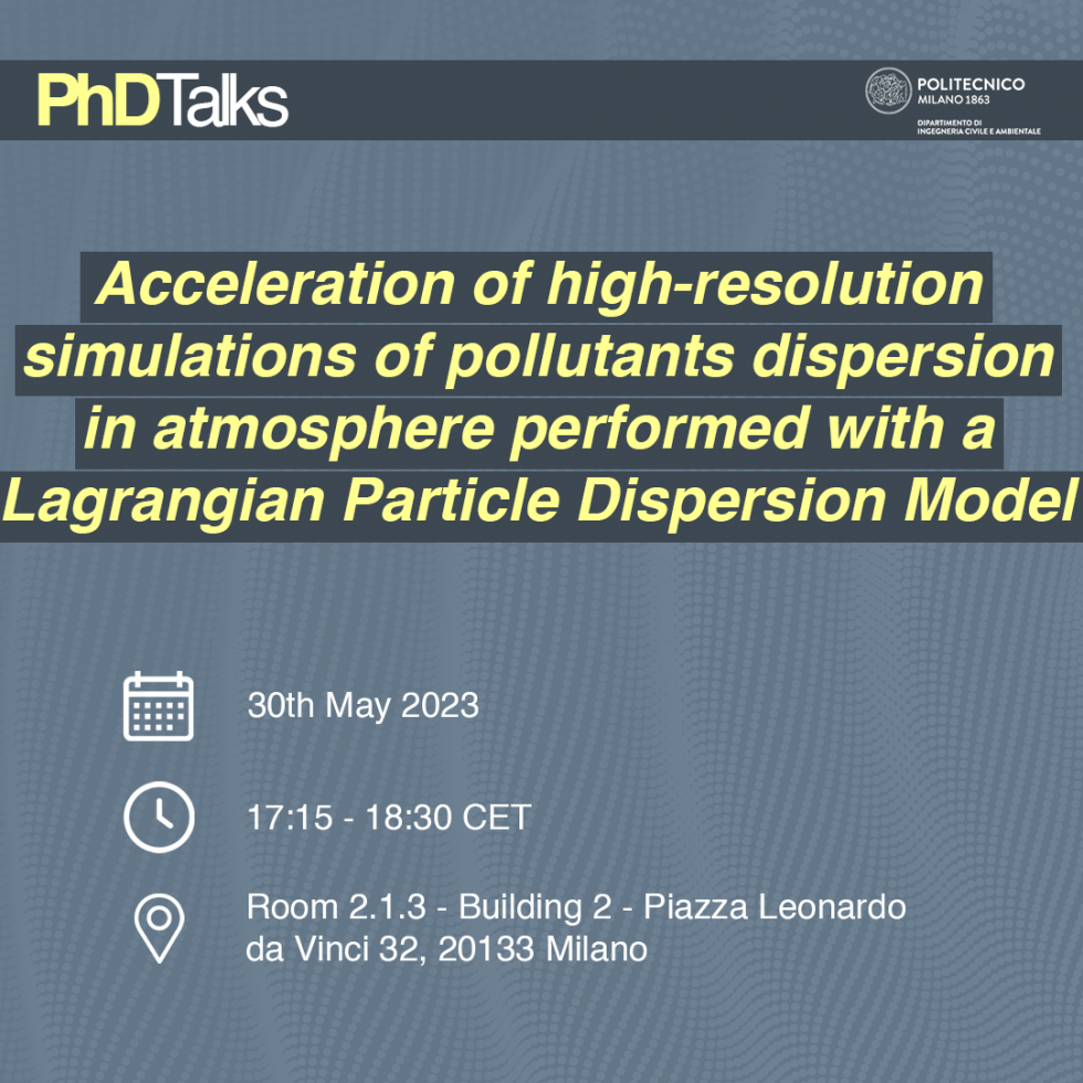PhDTalks | Acceleration of high-resolution simulations of pollutants ...