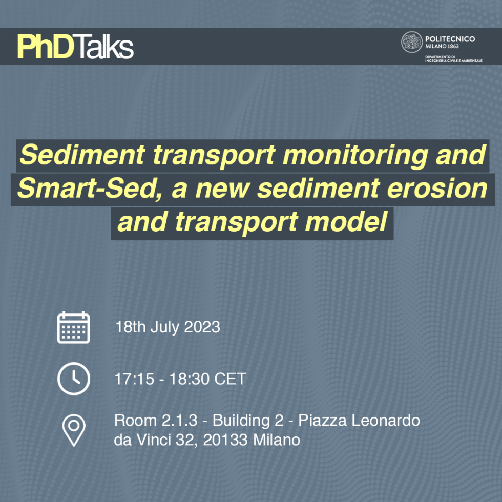 PhDTalks | Sediment transport monitoring and Smart-Sed, a new sediment ...