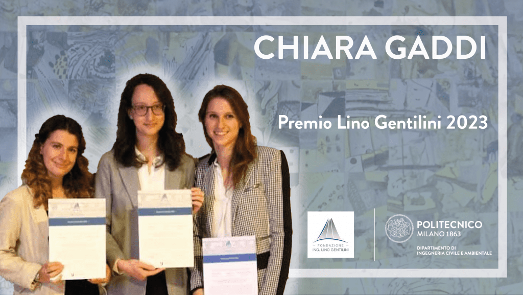Chiara Gaddi receives the "Lino Gentilini 2023 Award" - DICA - Polimi