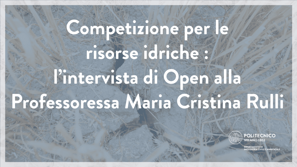 La Prof.ssa Maria Cristina Rulli intervistata da Open sulle crisi ...