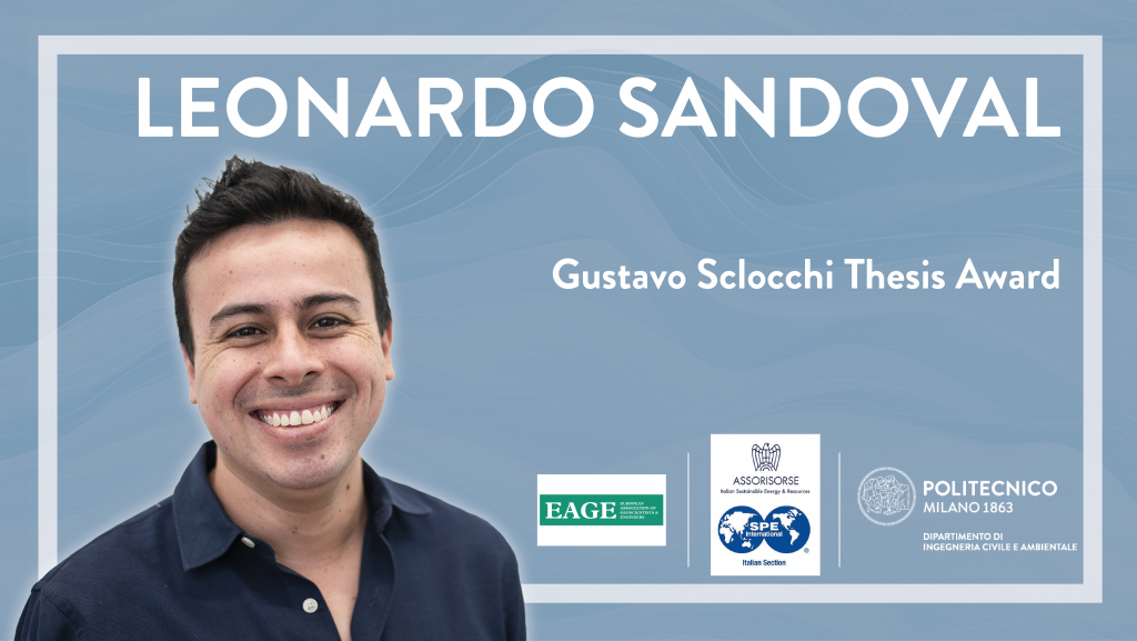 Leonardo Sandoval wins the "Gustavo Sclocchi" Thesis Award - DICA - Website