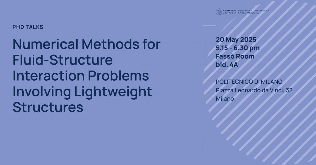 PhDTalks | Numerical Methods for Fluid-Structure Interaction Problems Involving Lightweight ...