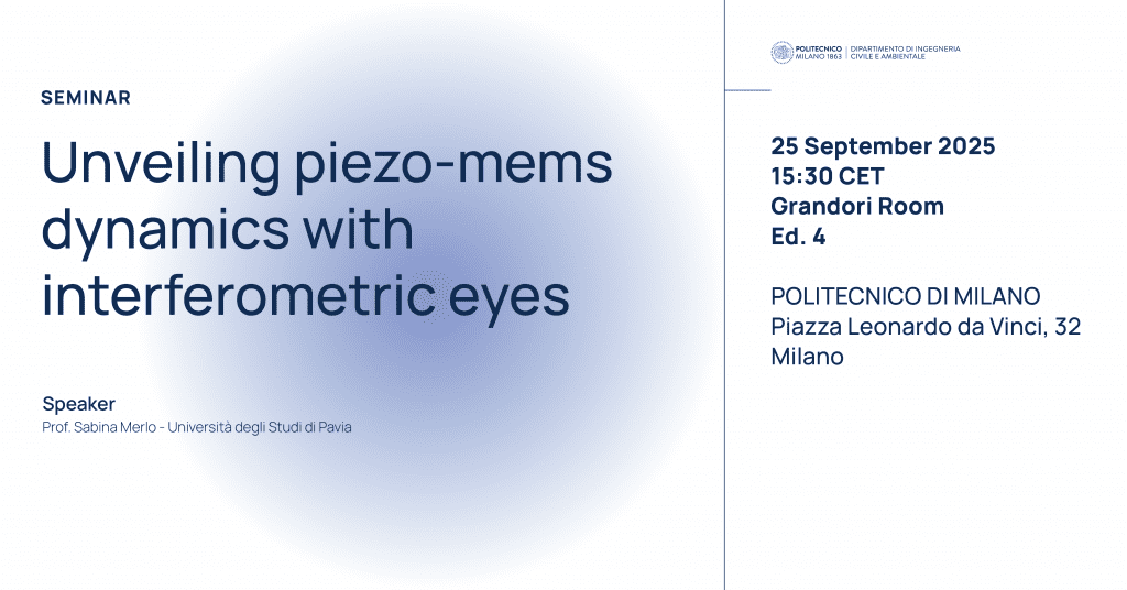 Unveiling piezo-mems dynamics with interferometric eyes - DICA - Polimi